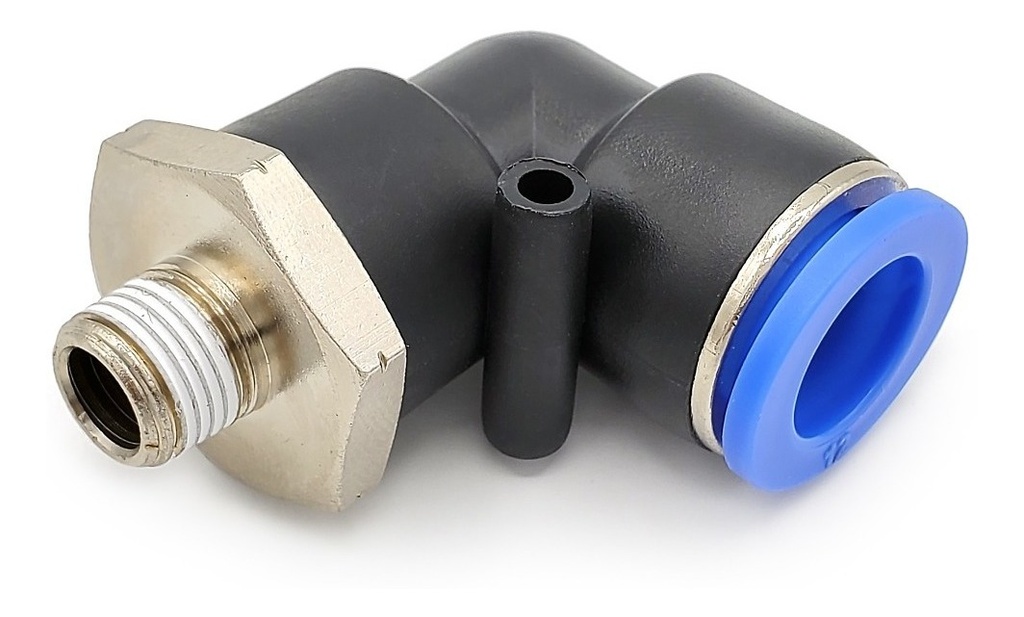 5 Pz De Conector/racor Rápido Neumático Codo 1/8 Npt X 12mm | Instrutek